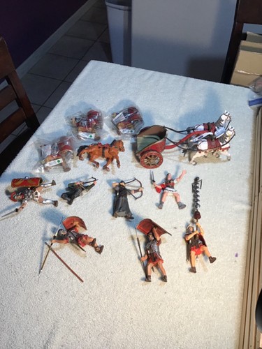 BBI Roman soldiers, Papo, 1/18 scale, chariot, great shape,army builder ...