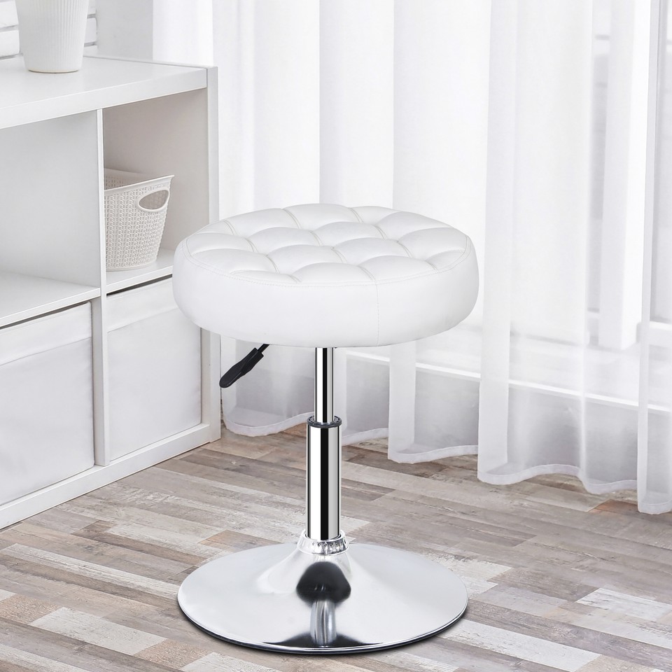 Adjustable Swivel Makeup Ottoman Stool Round Vanity Stool Chair For ...