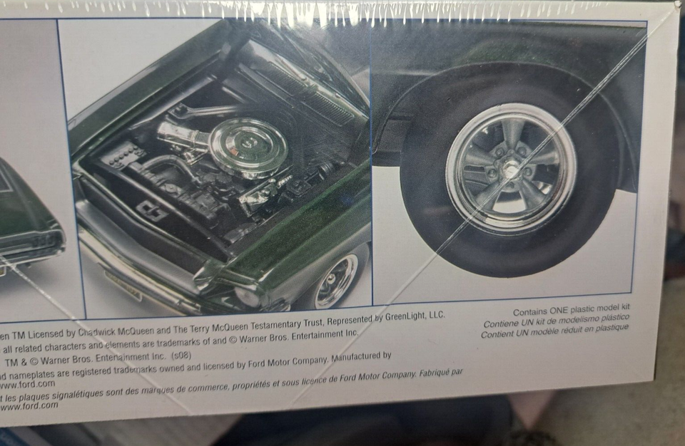 Revell 1/25 Steve McQueen Bullitt 1968 Ford Mustang GT Movie Model Kit ...