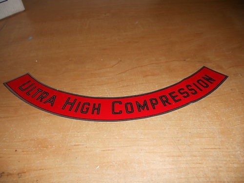 1964 OLDSMOBILE ULTRA HIGH COMPRESSION AIR CLRN DECAL | eBay