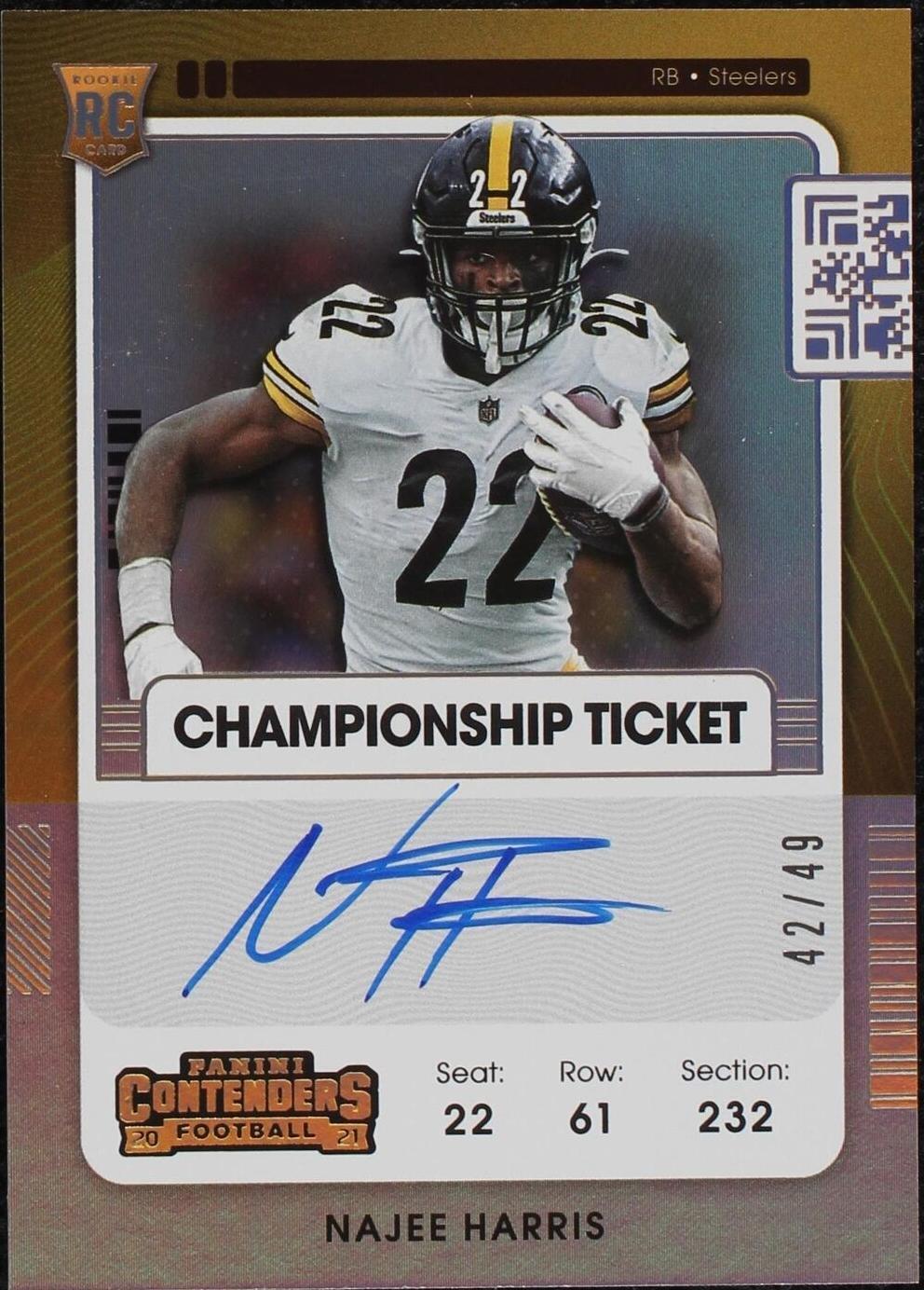 2021 Panini Contenders - Rookie Ticket RPS Najee Harris #111 ...