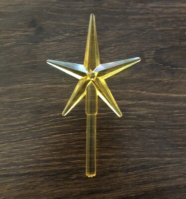 Large Clear Yellow Plastic Ceramic Christmas Tree Star | eBay