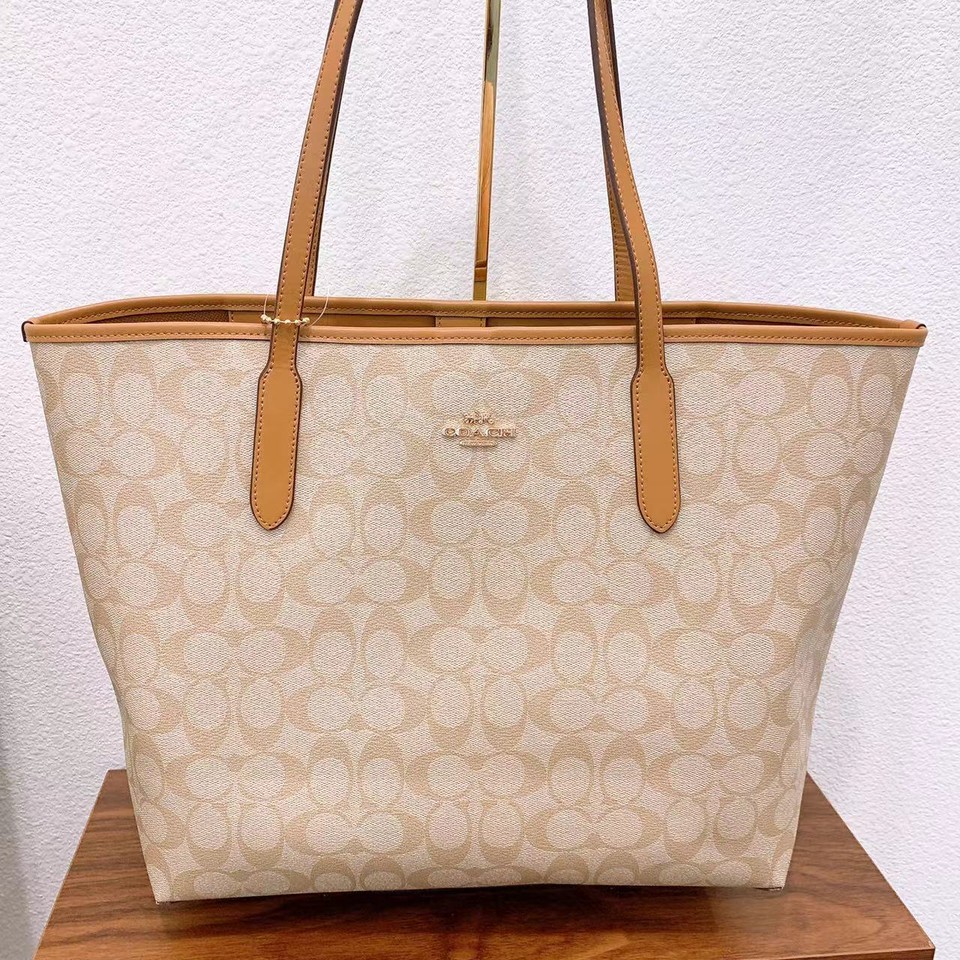 NWT COACH 🔥City Tote In Signature Canvas $350 #5696/CV976 | eBay