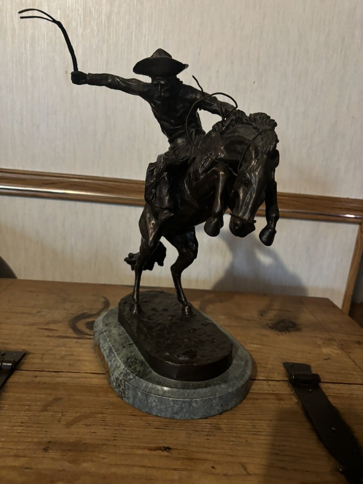 BRONCO BUSTER by Frederic Remington Bronze Sculpture Statue Art 12 ...