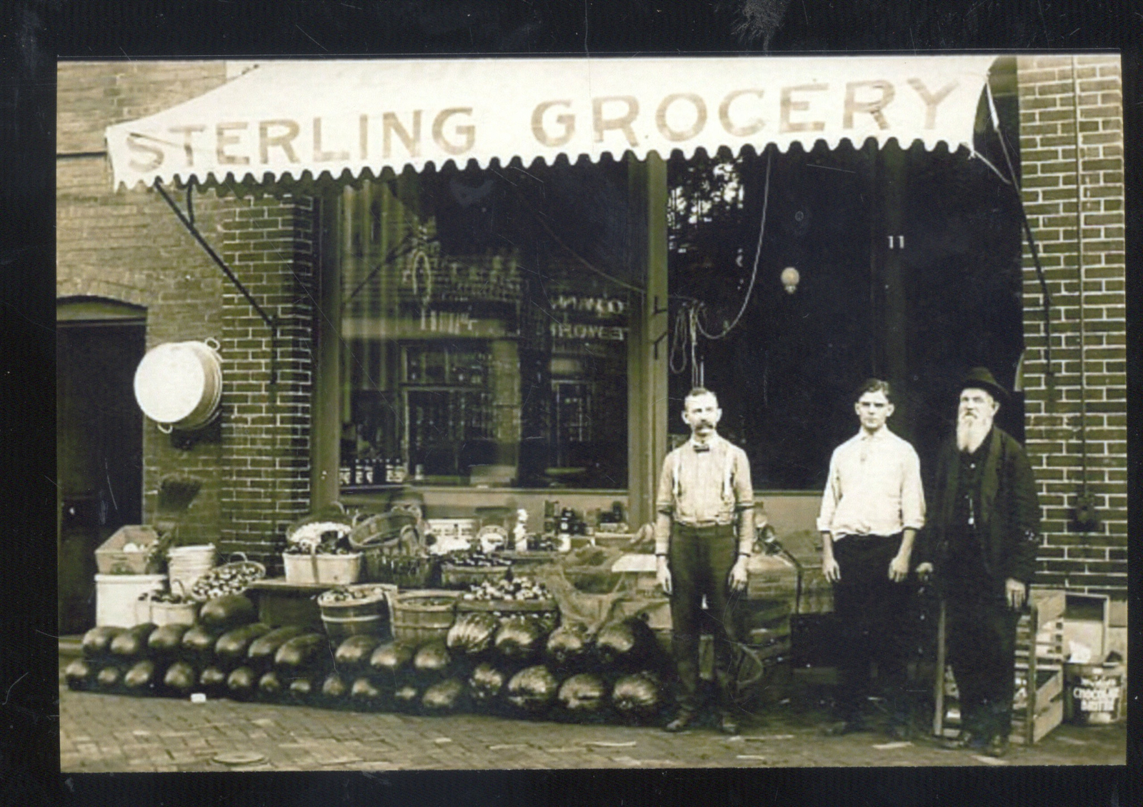 REAL PHOTO TIPTON INDIANA STERLING GROCERY STORE ADVERTISING POSTCARD ...
