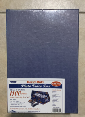 Pioneer Photo Video Storage Box Heavy-Duty Also Holds VHS Tapes NEW (6 ...