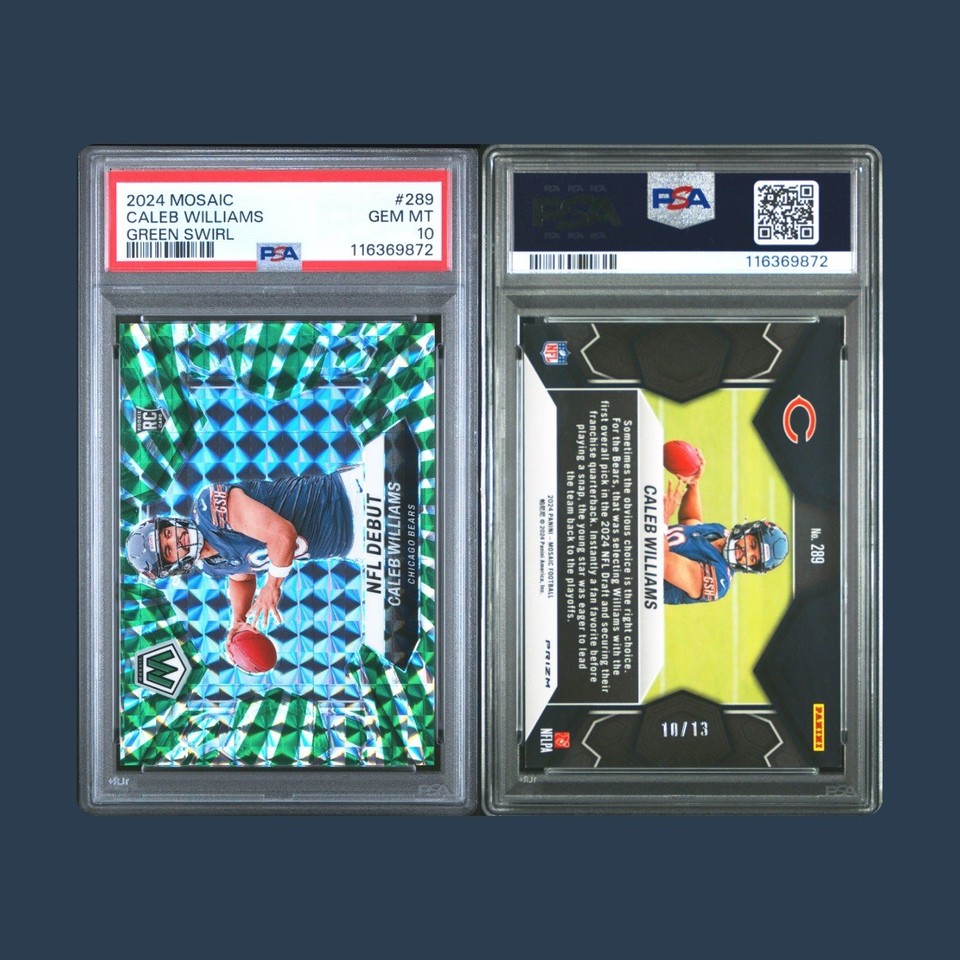 2024 Caleb Williams #301 Green Swirl Mosaic Prizm /13 Rookie PSA 10 | eBay