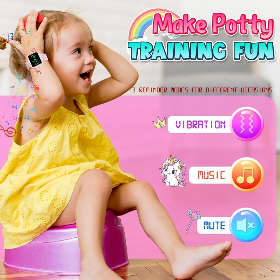 Potty Training Watch for Toddler Girls: Adjustable Volume Watches Pink ...