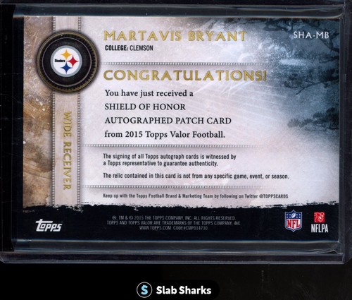 2015 TOPPS V #SHA-MB MARTAVIS BRYANT 2 CLR PATCH AUTO PURPLE /75 | eBay