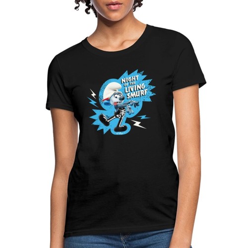 HOT Smurfs Skeleton Costume Light of the Living Smurf Women's T-Shirt ...