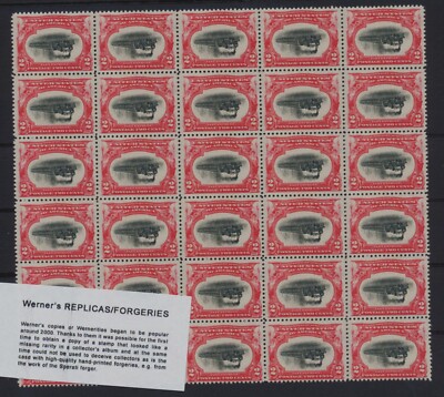 FORGERY - Werner's FORGERY/REPLICA - 1901 USA - 295a - inverted center ...