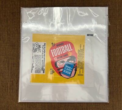 1969 Topps Football 10¢ Wax Pack Wrapper---Topps Vault Certificate. | eBay