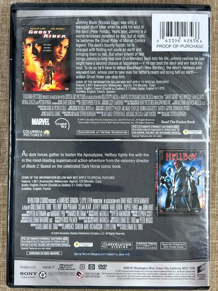 Ghost Rider/Hellboy (DVD) - New 43396426566 | eBay