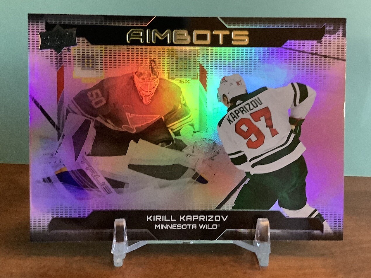 2024-25 Upper Deck Series 1 - Aimbot Black #AB-12 Kirill Kaprizov for ...