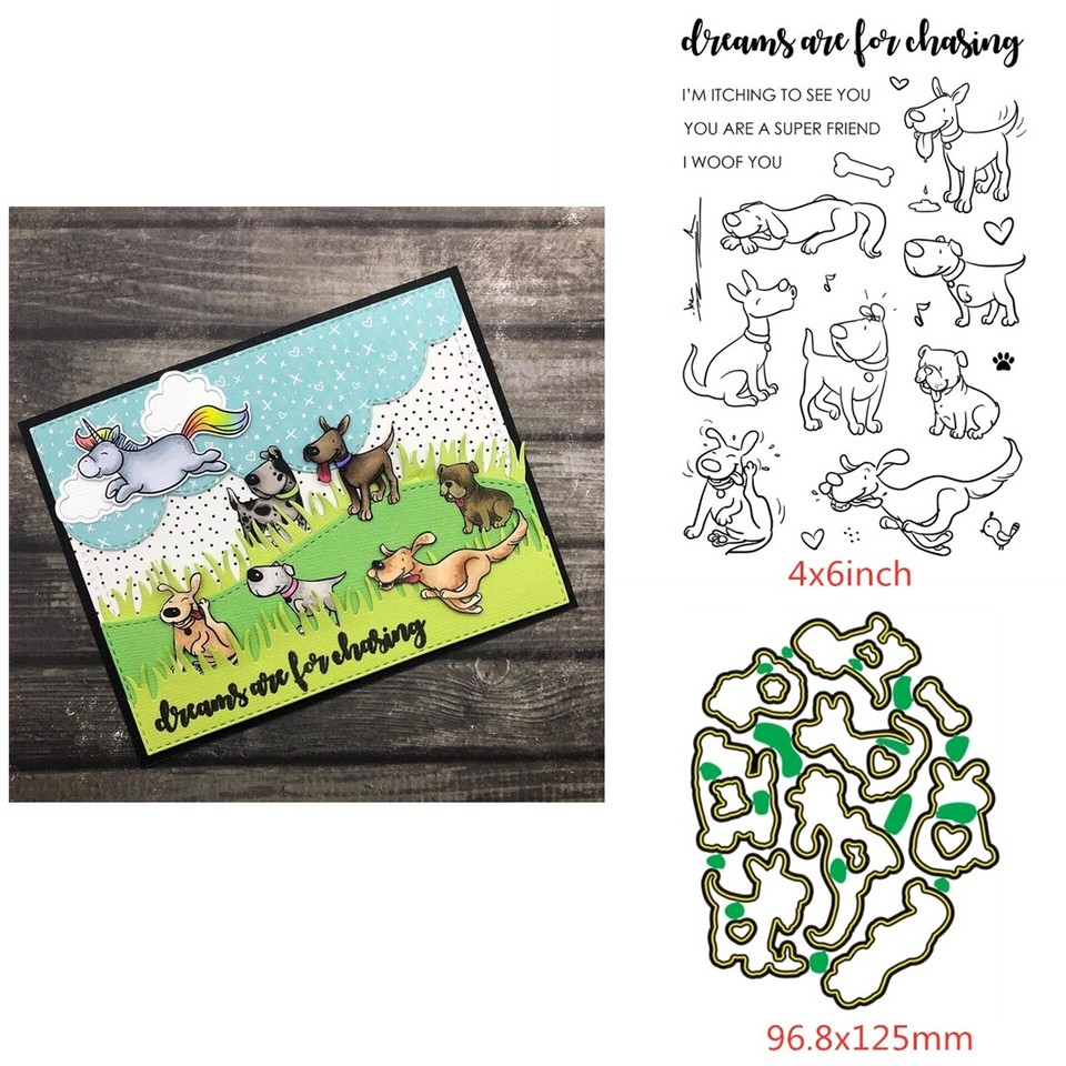 Animal Metal Cutting Die Clear Stamp Stencil DIY Scrapbooking Embossing ...