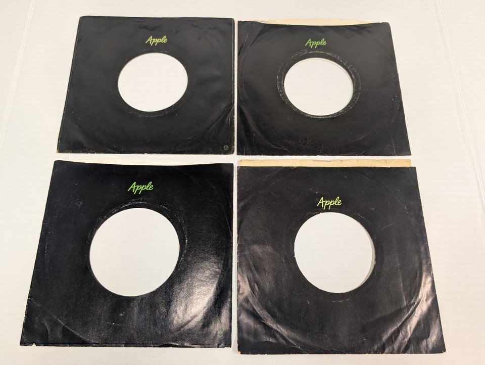 Lot of 4 Vintage Apple Records 45 RPM 7" Company Sleeves for Beatles | eBay