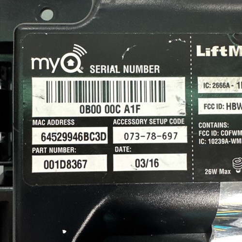 LiftMaster 001D8367 Garage Door Opener Receiver Logic Board 50ACCL5 | eBay