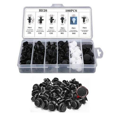 100pcs Retainer Clips Body Bumper Rivet Retainer Trim Molding Push Pin ...