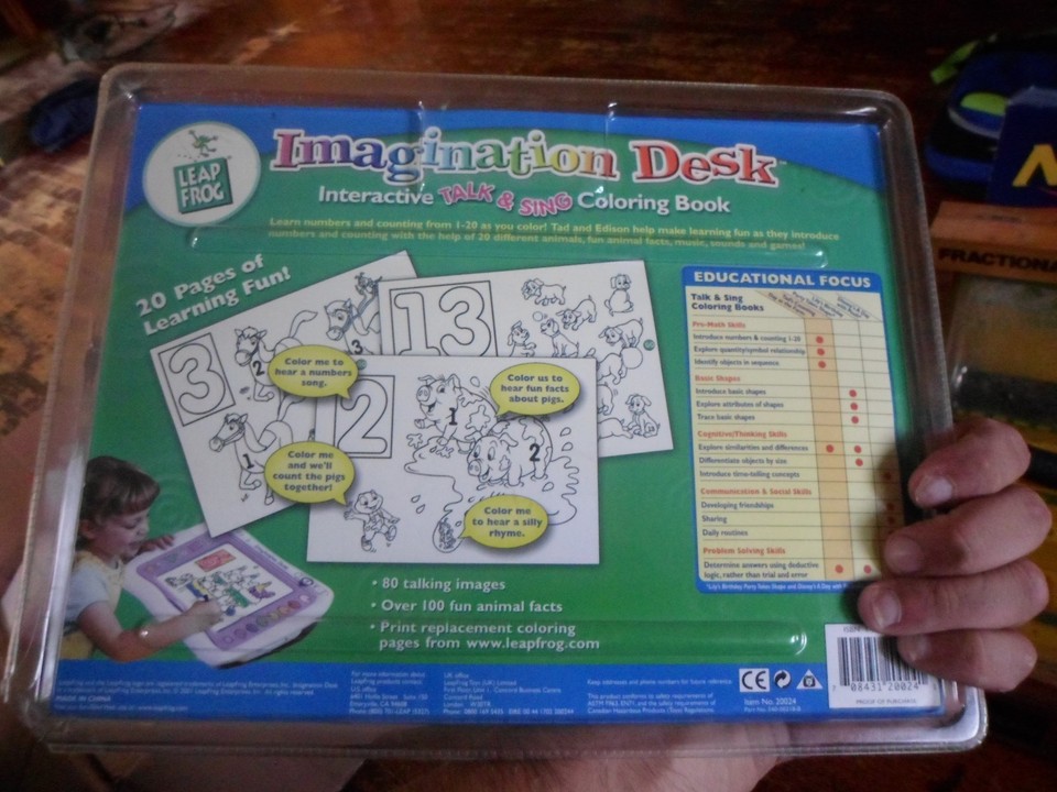 New LeapFrog Imagination Desk Book & Cartridge Tad's Counting Day at ...