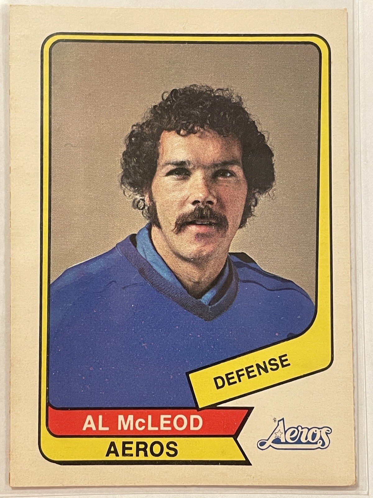 1976-77 O-Pee-Chee WHA AL McLEOD #47 Houston Aeros Vintage Hockey Card ...