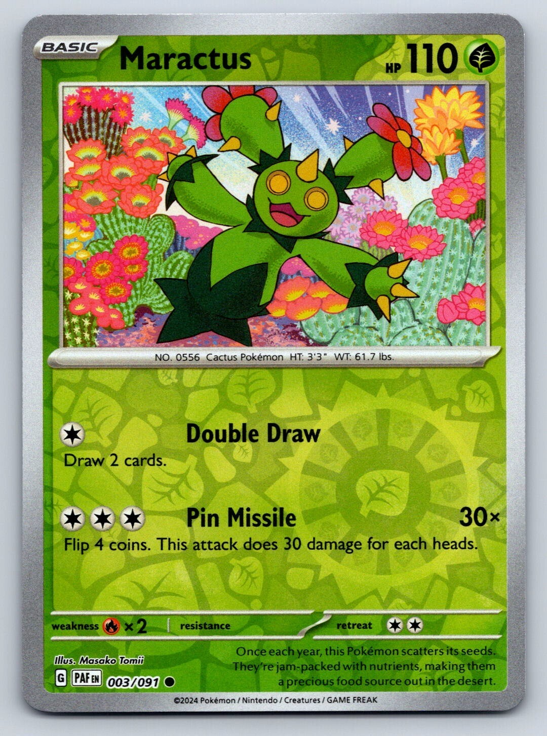 Maractus - Reverse Holo - Paldean Fates Pokemon TCG Card EB324 | eBay