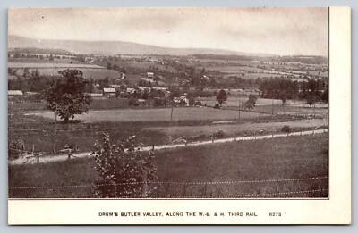 Postcard Drum's Butler Valley Along the WB&H Third Rail Pennsylvania | eBay