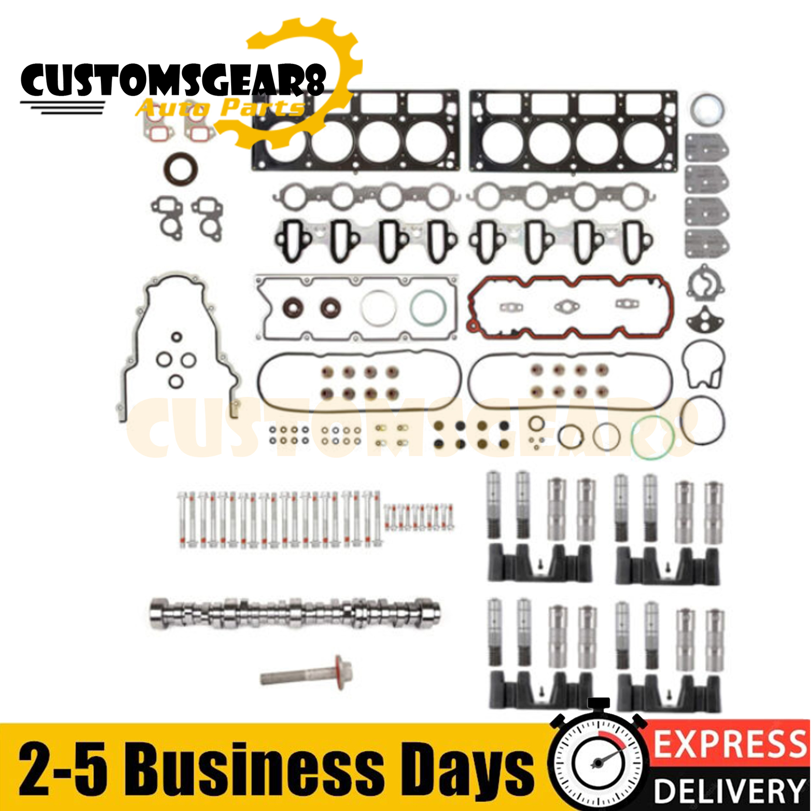 Fits GM Chevy 5.3L AFM Replacement Kit Gaskets Lifters Trays Camshaft ...