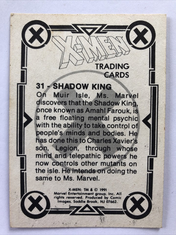 1991 Comic Images Marvel X-Men Shadow King #31 0c4 | eBay