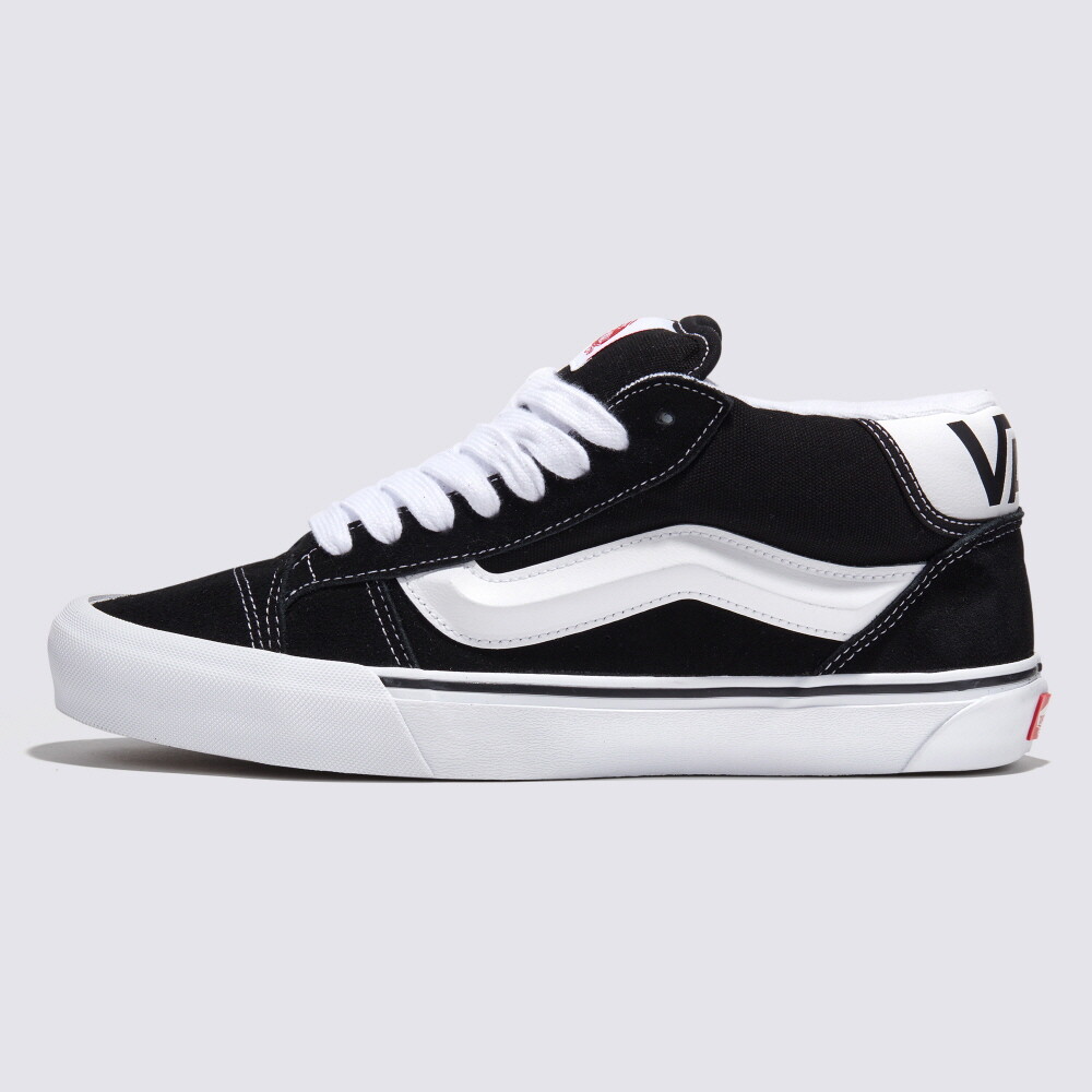 Vans Knu Mid Skate Shoes New Mid Sneakers Black/True White VN000CQ96BT ...