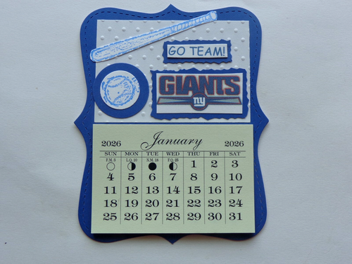 NEW YORK GIANTS LOVE BASEBALL 2026 MINI MAGNETIC CALENDAR MONTHLY PAGES ...