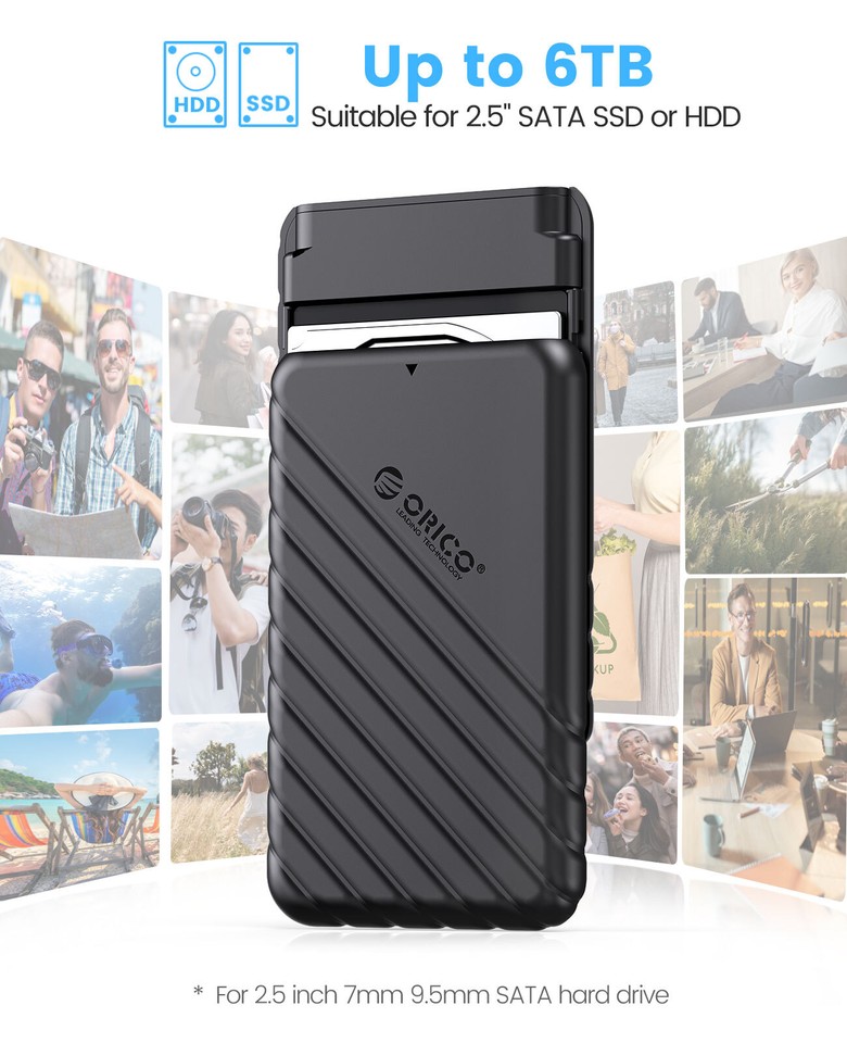 ORICO Hard Drive Enclosure 2.5" USB 3.0 SATA Case Caddy HDD SSD 6TB ...