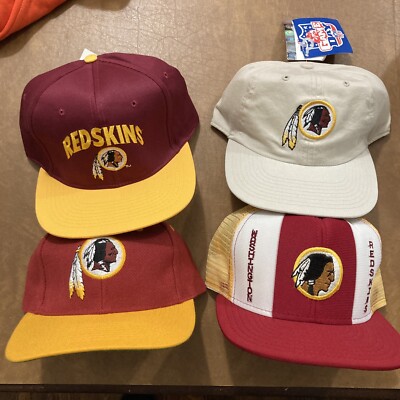 NWT Vintage Washington Redskins Snapback Hat Lot Of 4 Commanders ...
