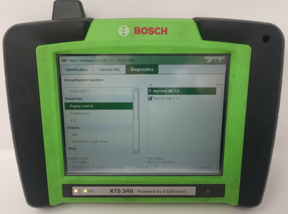 Bosch KTS 340 with cables, case, and KTS 343 SD Complete One Time ...