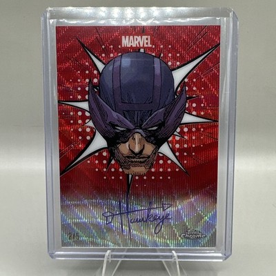 2025 Marvel Topps Chrome Red Wave Mask Off Hawkeye/Clint Barton Dual ...