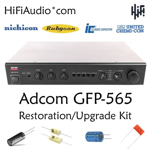 Adcom GFP-565 restoration recap service kit repair filter capacitor ...