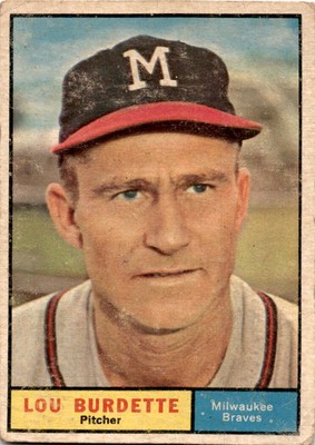 1961 Topps #320 Lew Burdette B1M | eBay