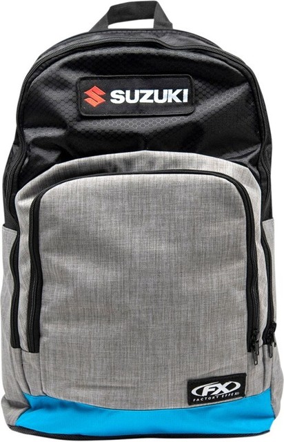 Factory Effex - 23-89410 - Suzuki Standard Backpacks, Black/Gray/Blue ...