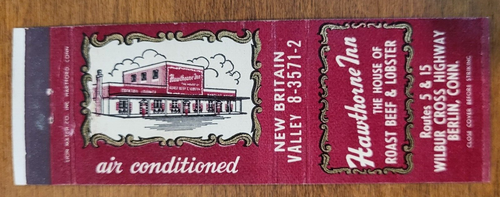 Matchcover Hawthorne Inn Berlin Connecticut | eBay