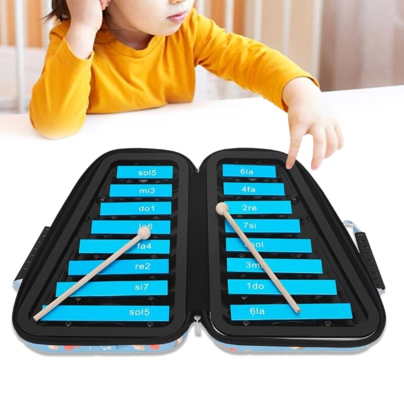 16 Notes Xylophone Resonators Bells Music Instrument Glockenspiel for ...