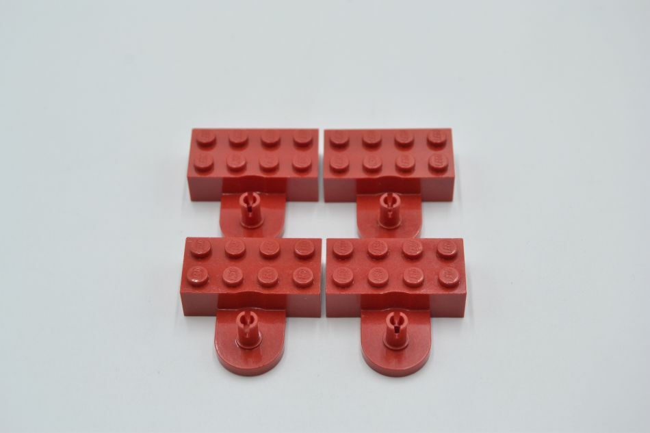 LEGO 4 x Kupplung rot Red Brick Modified 2x4 with Coupling Male 4747b ...