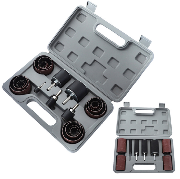 1set Sandpaper Ring Shaft Grinding Head Set Sandpaper Roll Metal ...