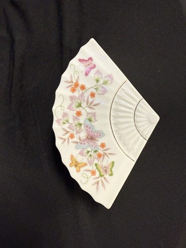 Vintage Avon Fan Shaped Porcelain Trinket Dish – Butterfly & Floral ...