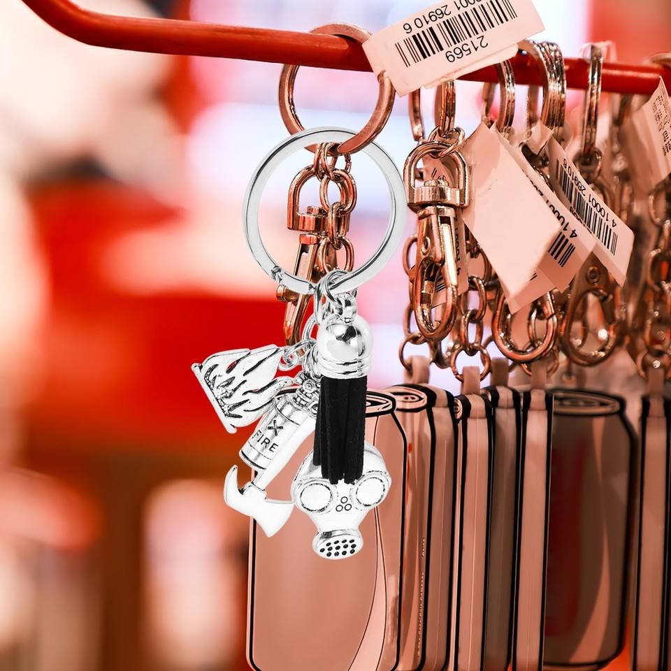 Fire Extinguisher Keychain Fireman Fighter Firefighter Accessories ...