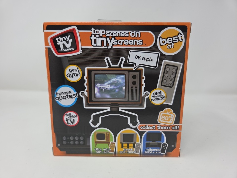 Tiny TV Classics Back to the Future Retro Mini TV Plays Movie Clips | eBay