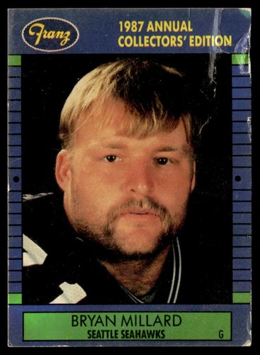 1987 Franz Bread Bryan Millard Seattle Seahawks #7 | eBay