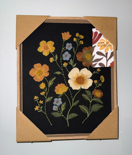 BP Home Textile Embroidery Woven Wall Art Floral Harmony Decor 12”x15 ...