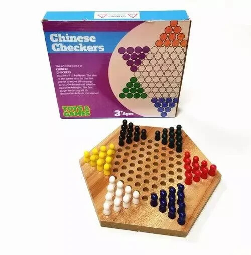 Ancient Game Chinese Checkers - Wood Chinese Checkers Game with Wooden ...