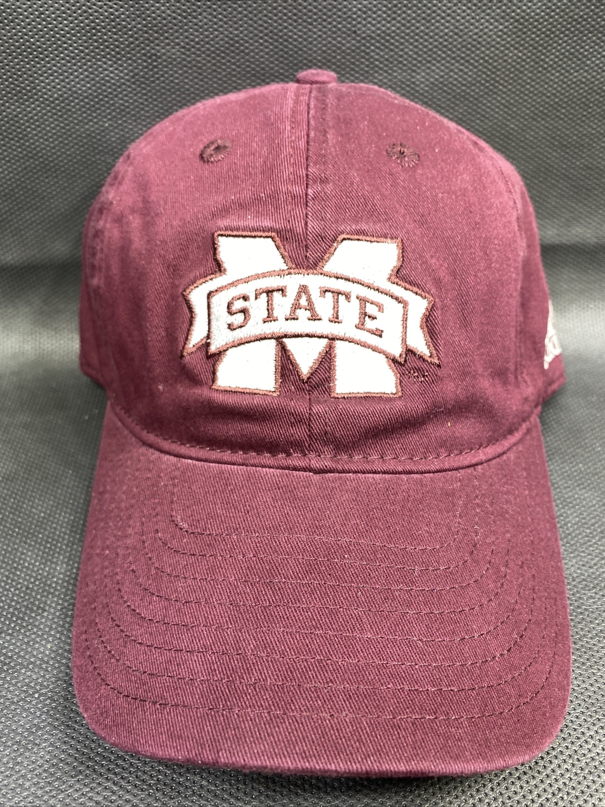 Mississippi State Hat Logo Cap Strap Back Red Embroidered MSU Bulldogs ...
