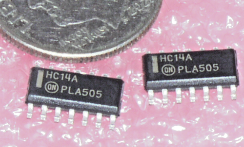 2 NEW NOS ON SEMI MC 74HC14A HEX INVERTER SCHMITT TRIGGER SOIC-14 IC 5V ...