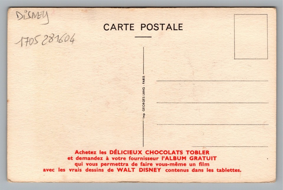 Goofy Postcard Walt Disney Tobler French Vintage c1953 Unused Postcard ...